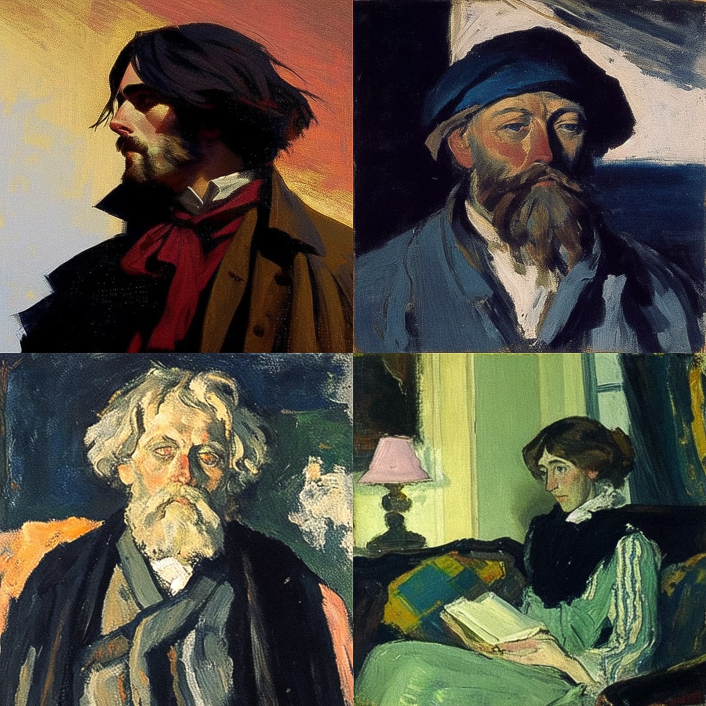 Augustus John Midjourney style | Andrei Kovalev's Midlibrary 2.0