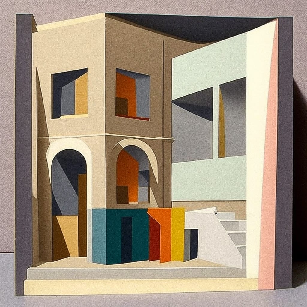 Ben Nicholson Midjourney style | Andrei Kovalev's Midlibrary 2.0