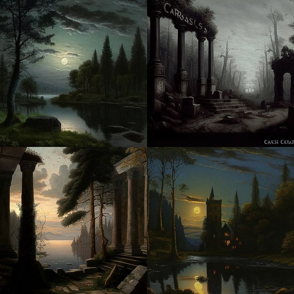 Carl Gustav Carus Midjourney style | Andrei Kovalev's Midlibrary 2.0