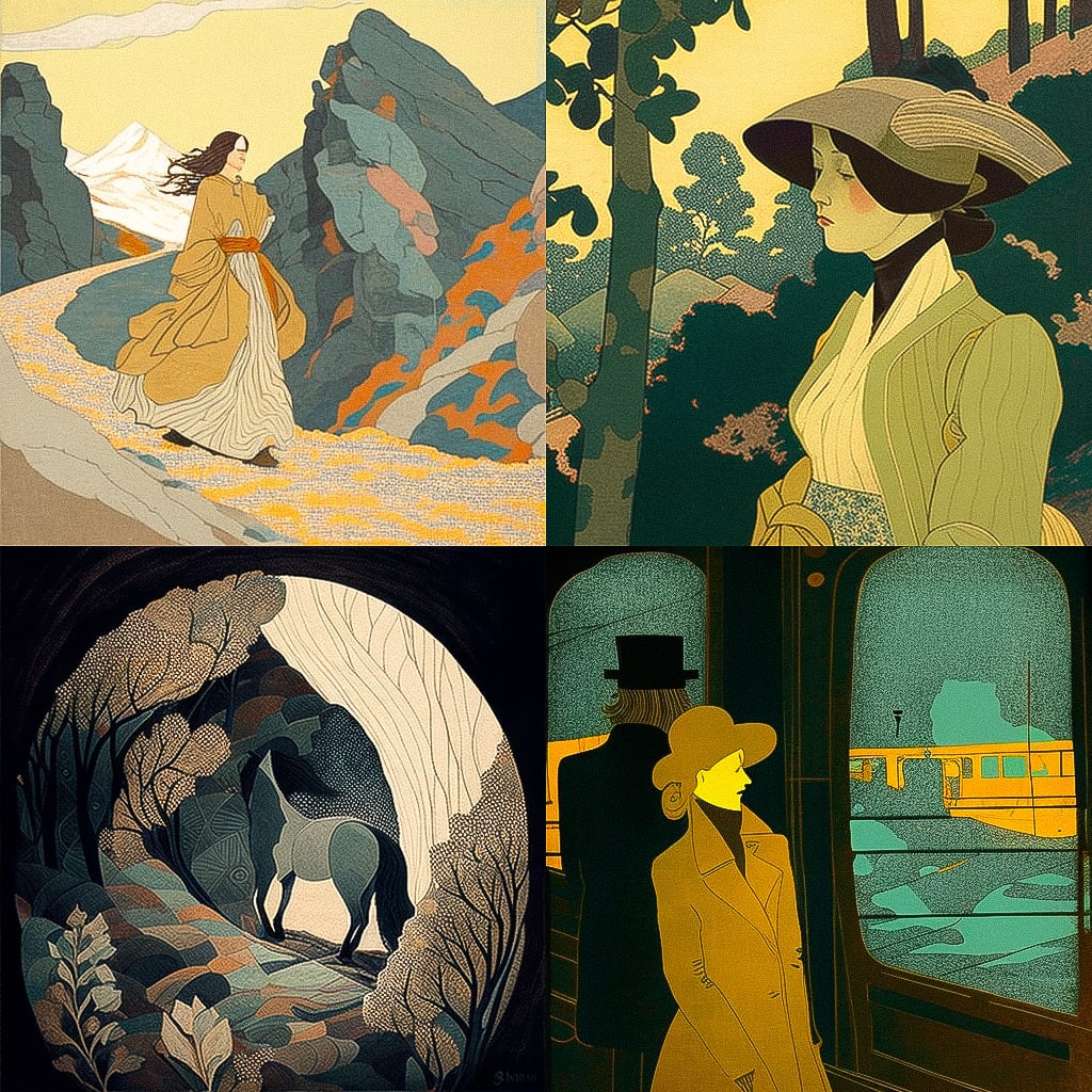 Charles Angrand Midjourney style | Andrei Kovalev's Midlibrary 2.0