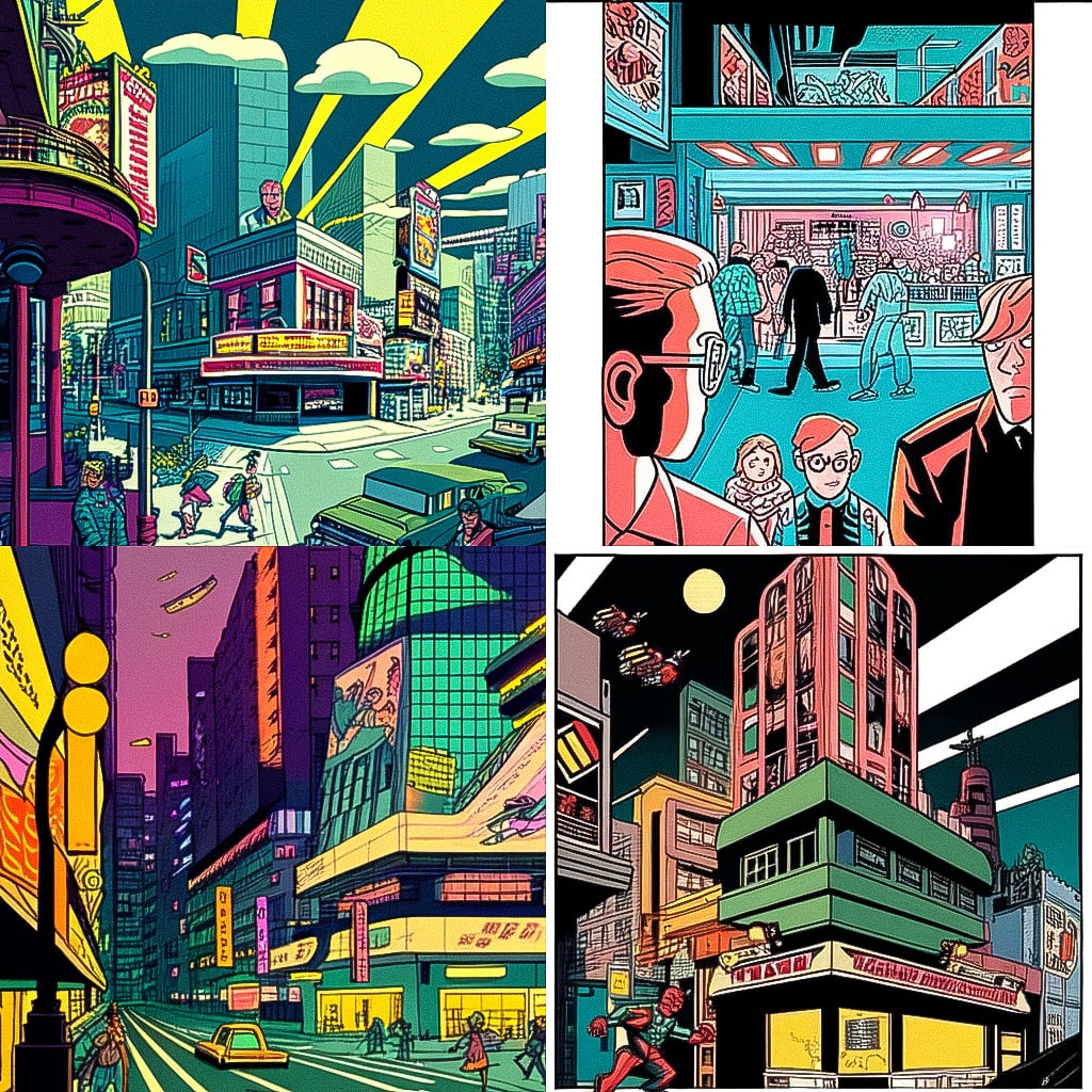 Dan Clowes Midjourney style | Andrei Kovalev's Midlibrary 2.0