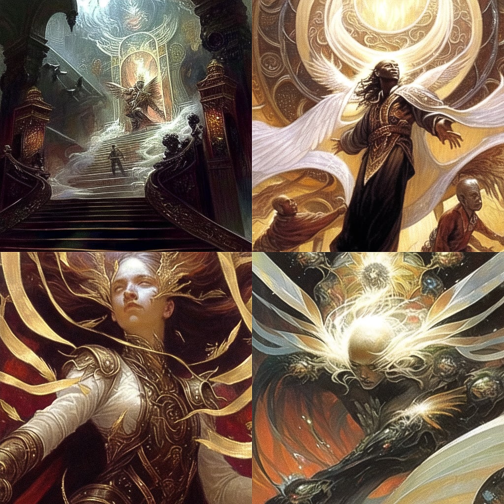 Donato Giancola Midjourney style | Andrei Kovalev's Midlibrary 2.0