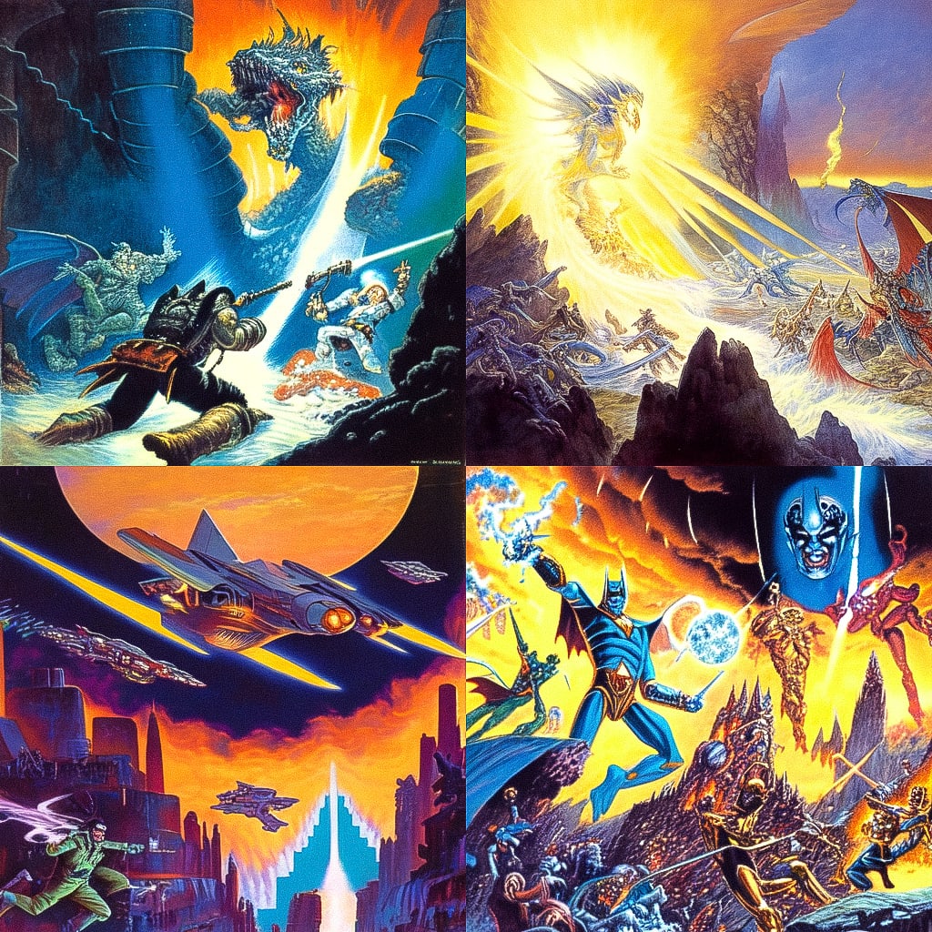 Earl Norem Midjourney style | Andrei Kovalev's Midlibrary 2.0