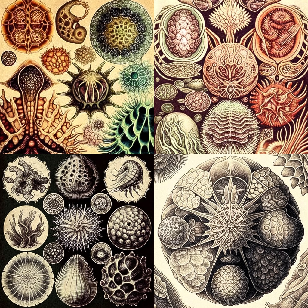 Ernst Haeckel Midjourney style | Andrei Kovalev's Midlibrary 2.0