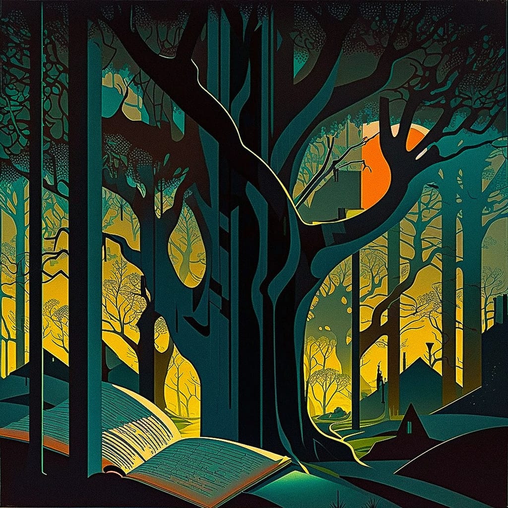 Eyvind Earle Midjourney style | Andrei Kovalev's Midlibrary 2.0