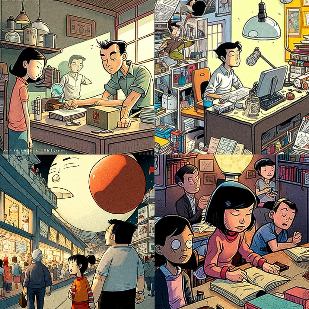 Gene Luen Yang Midjourney style | Andrei Kovalev's Midlibrary 2.0