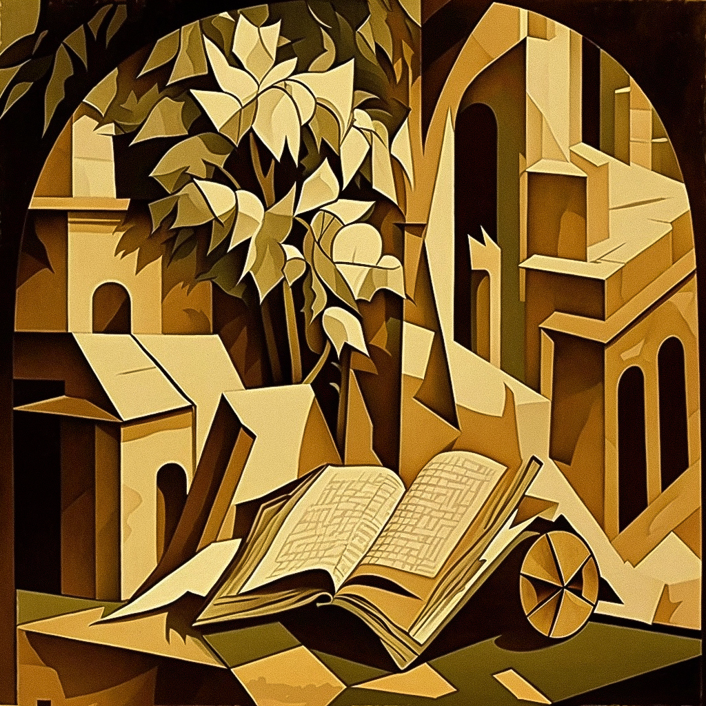 Georges Braque Midjourney style | Andrei Kovalev's Midlibrary 2.0