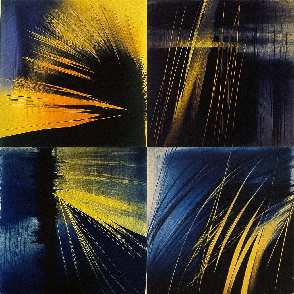 Hans Hartung Midjourney style | Andrei Kovalev's Midlibrary 2.0