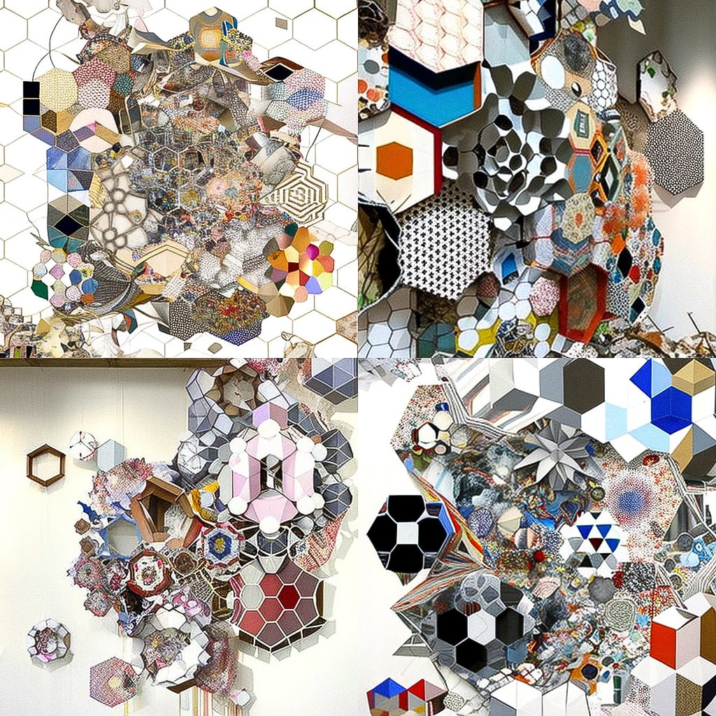 Jacob Hashimoto Midjourney style | Andrei Kovalev's Midlibrary 2.0