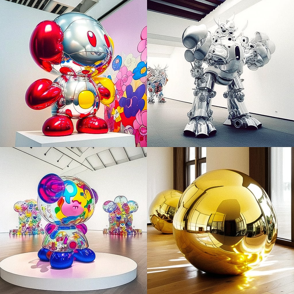 Jeff Koons Midjourney style | Andrei Kovalev's Midlibrary 2.0