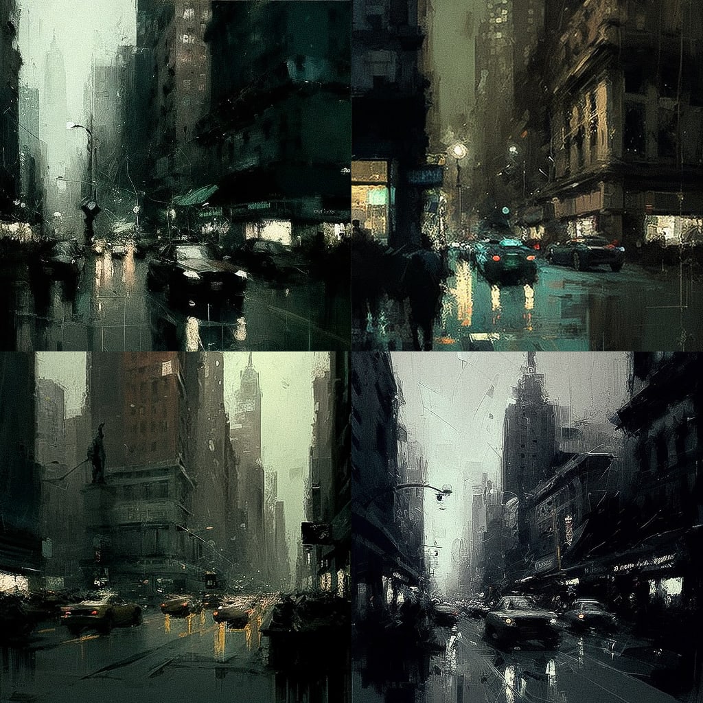 Jeremy Mann Midjourney style | Andrei Kovalev's Midlibrary 2.0