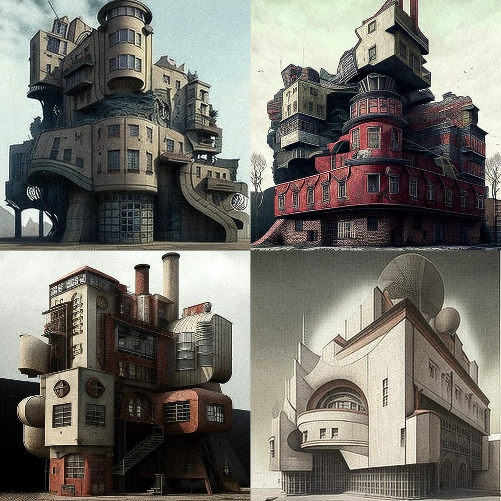 Konstantin Melnikov Midjourney style | Andrei Kovalev's Midlibrary 2.0