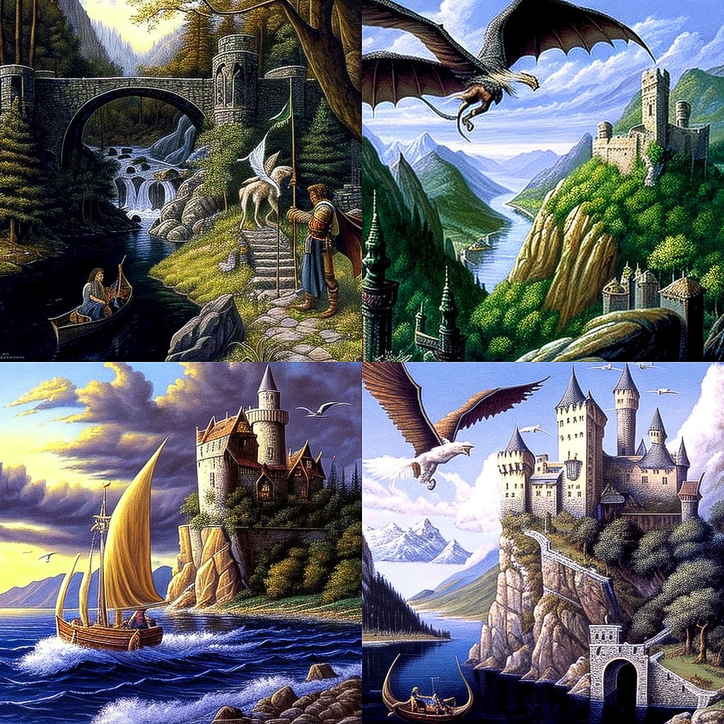 Larry Elmore Midjourney style | Andrei Kovalev's Midlibrary 2.0