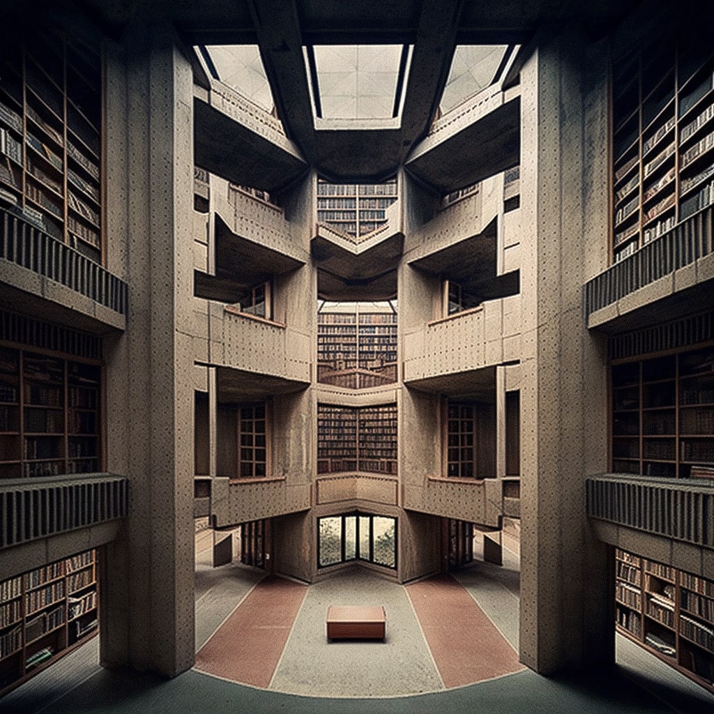 Louis Kahn Midjourney style | Andrei Kovalev's Midlibrary 2.0
