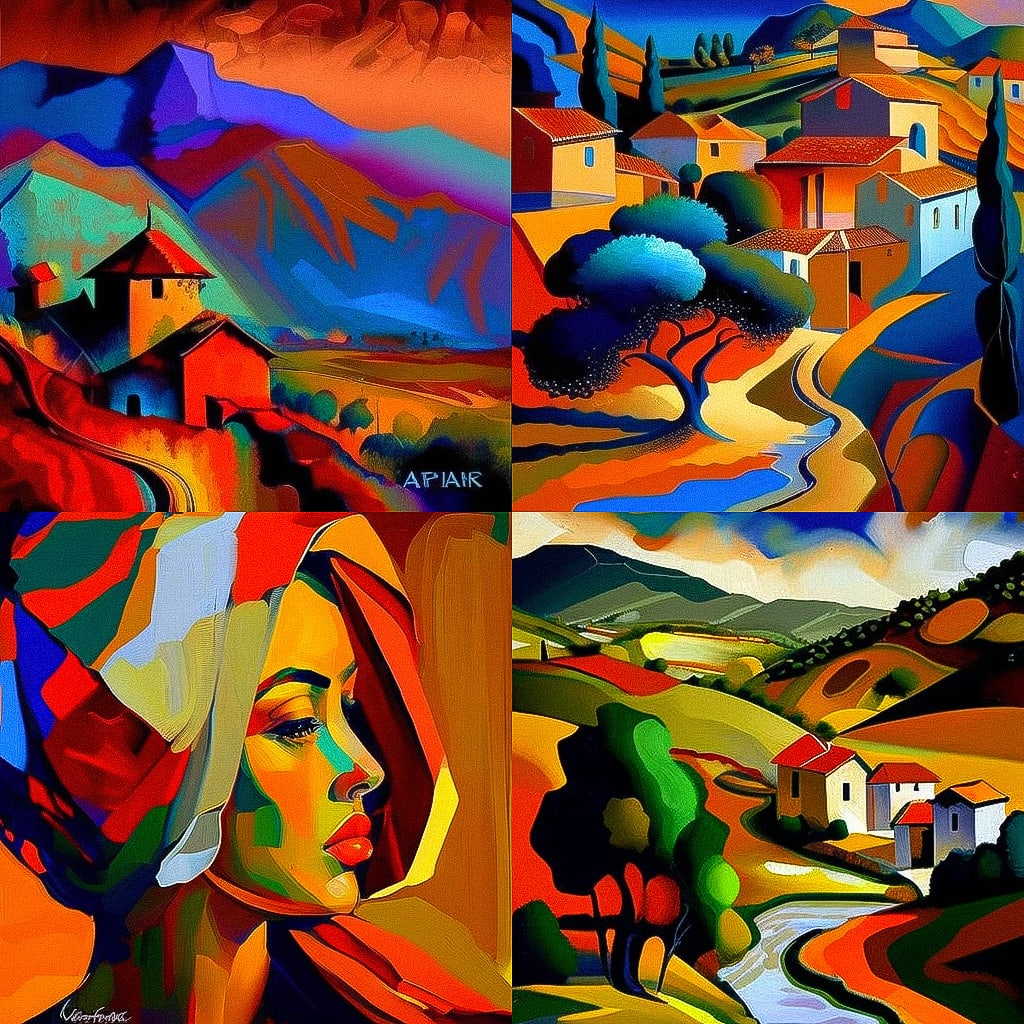 Martiros Saryan Midjourney style | Andrei Kovalev's Midlibrary 2.0