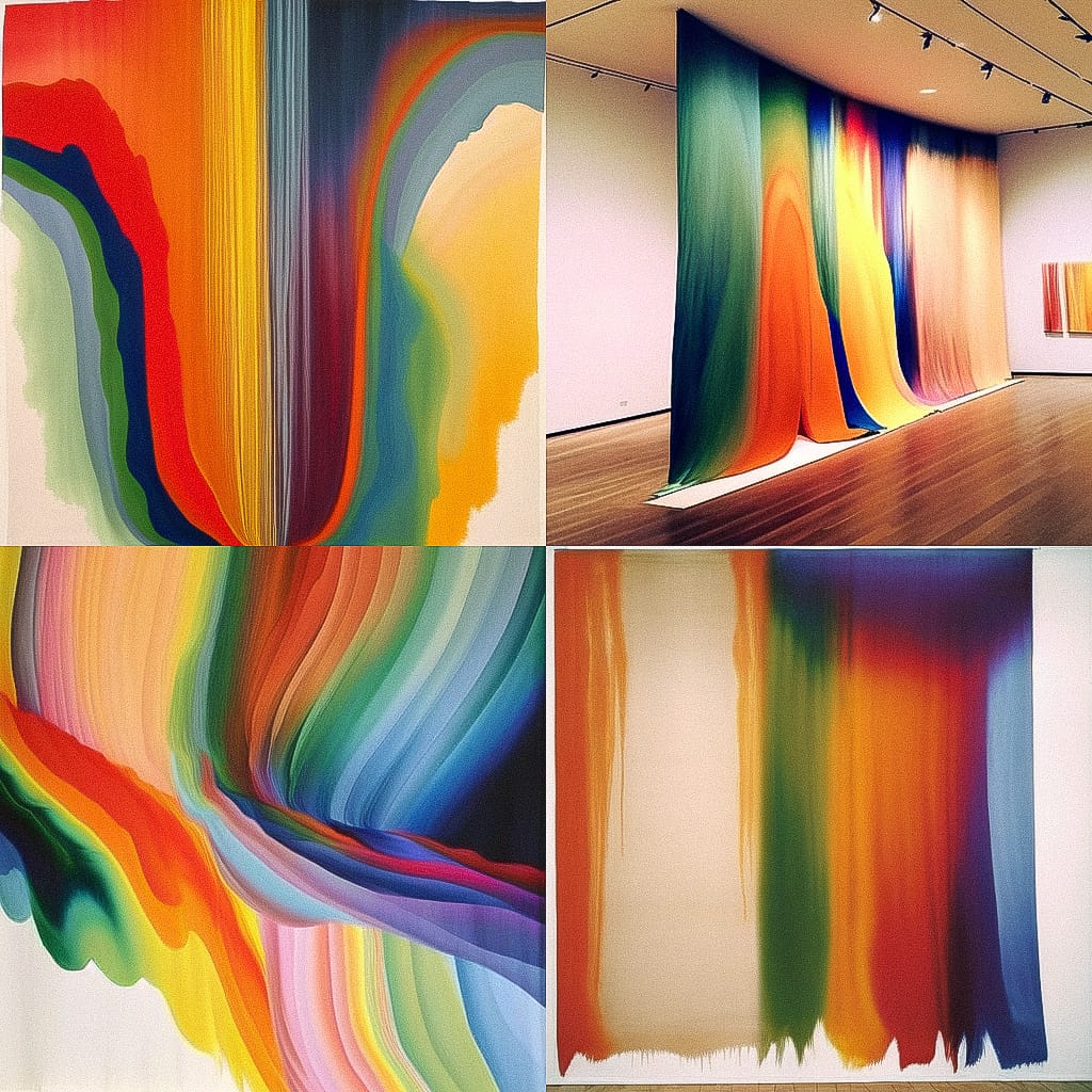 Morris Louis Midjourney style | Andrei Kovalev's Midlibrary 2.0