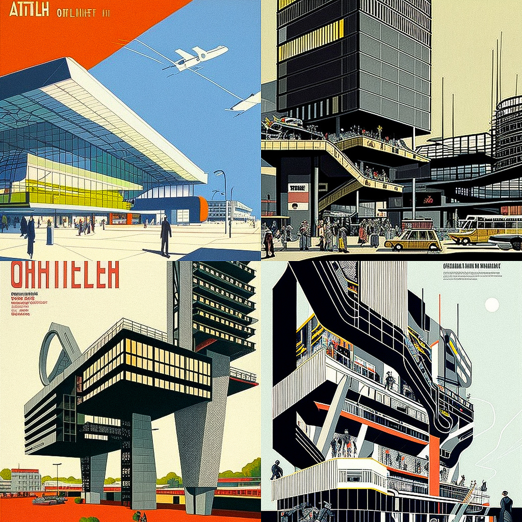 Otl Aicher Midjourney style | Andrei Kovalev's Midlibrary 2.0