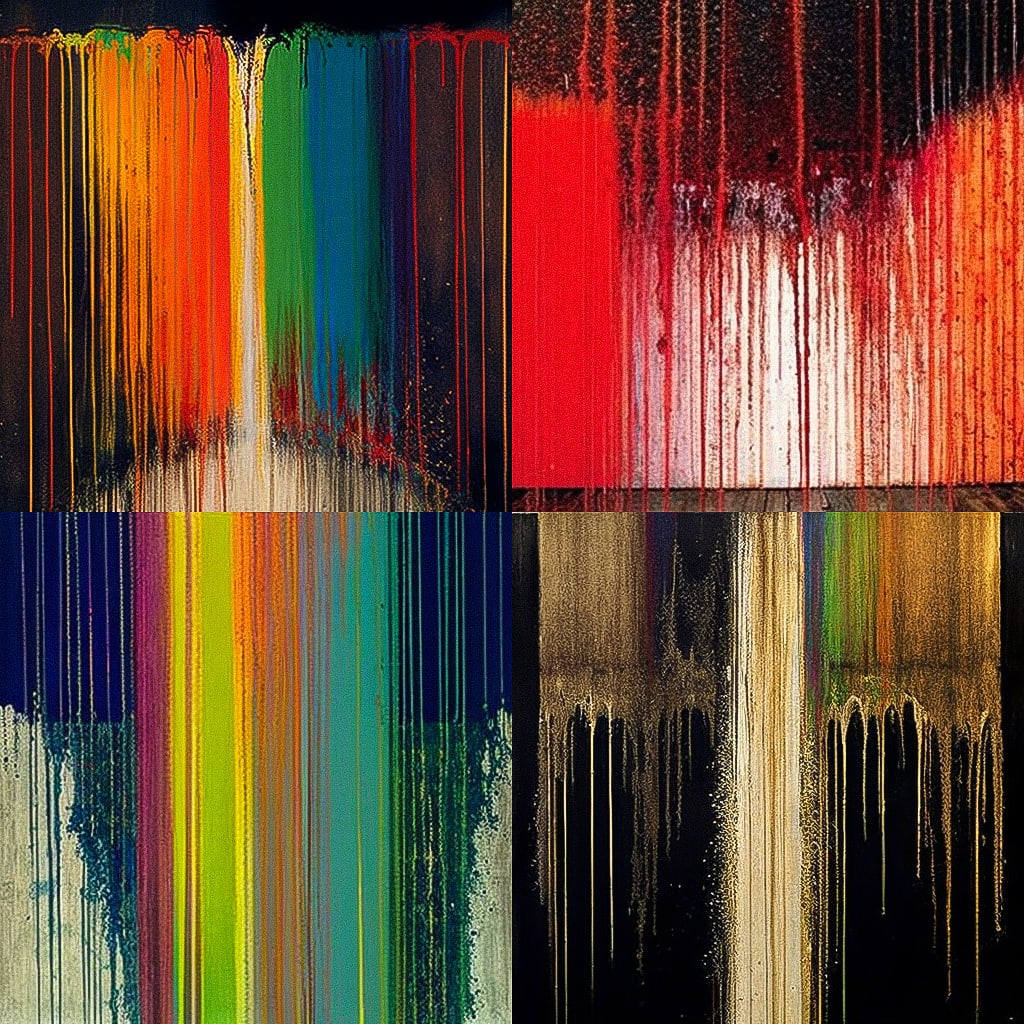 Pat Steir Midjourney style | Andrei Kovalev's Midlibrary 2.0