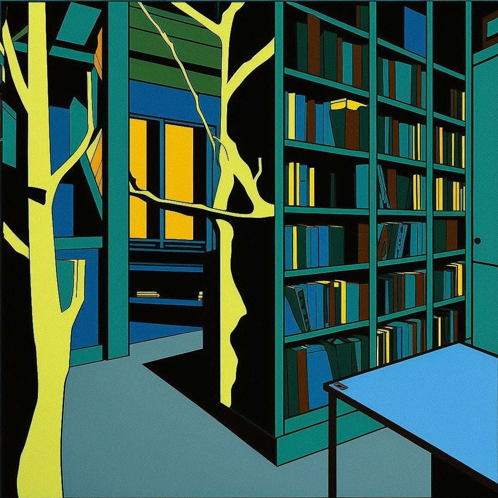 Patrick Caulfield Midjourney style | Andrei Kovalev's Midlibrary 2.0