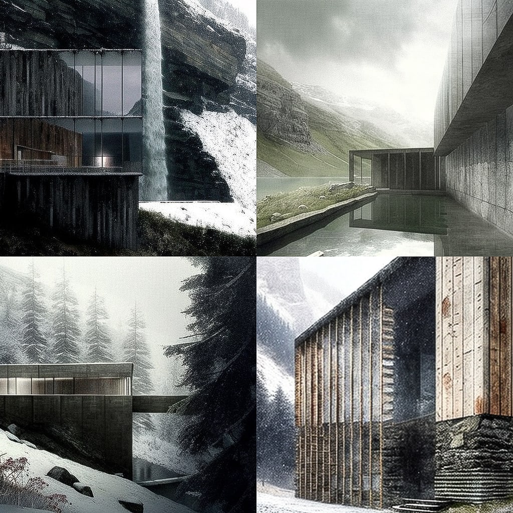 Peter Zumthor Midjourney style | Andrei Kovalev's Midlibrary 2.0