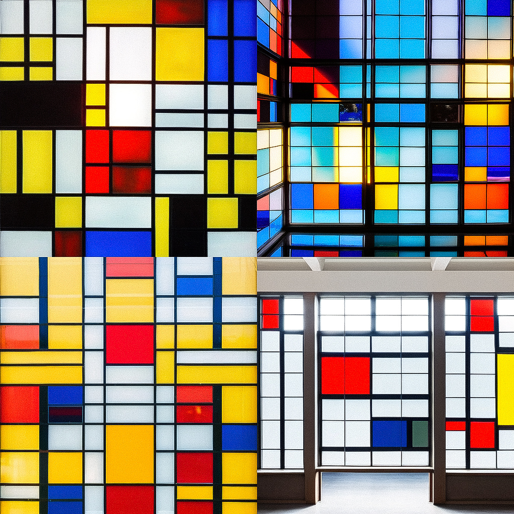 Piet Mondrian Midjourney style | Andrei Kovalev's Midlibrary 2.0