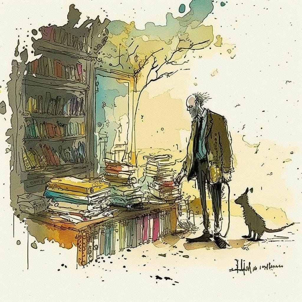 Quentin Blake Midjourney style | Andrei Kovalev's Midlibrary 2.0
