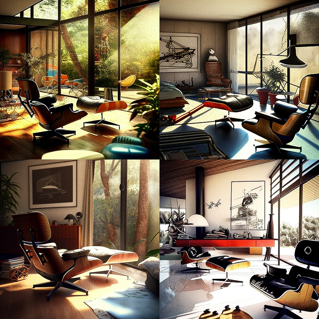 Ray Eames Midjourney style | Andrei Kovalev's Midlibrary 2.0