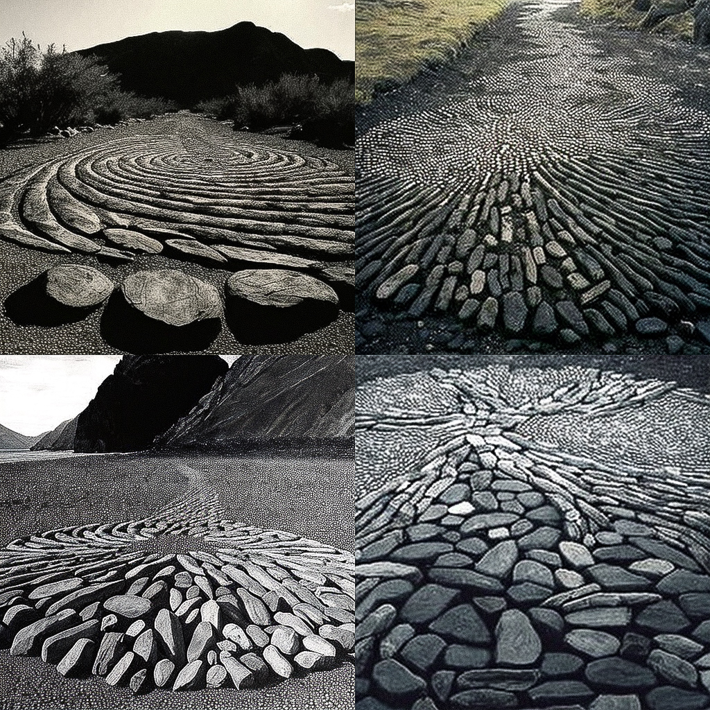 Richard Long Midjourney style | Andrei Kovalev's Midlibrary 2.0