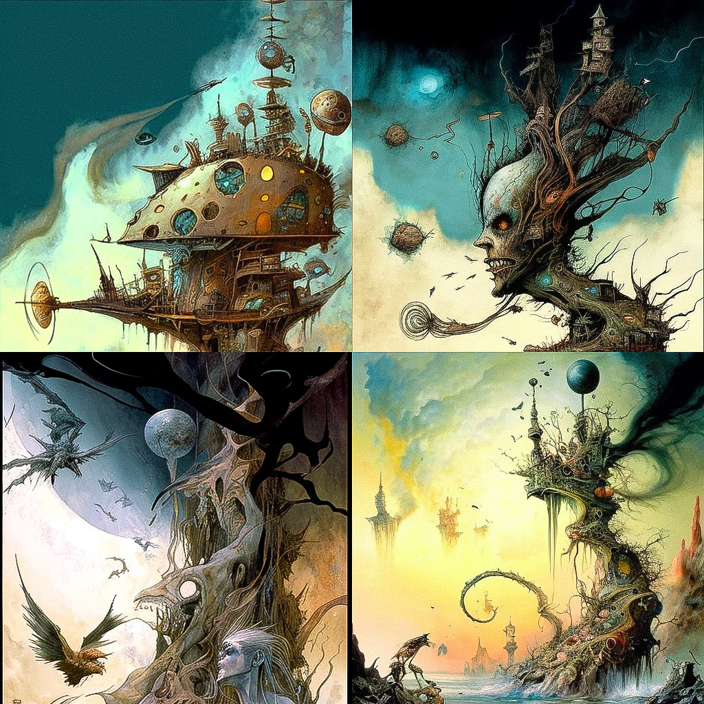 Sam Kieth Midjourney style | Andrei Kovalev's Midlibrary 2.0