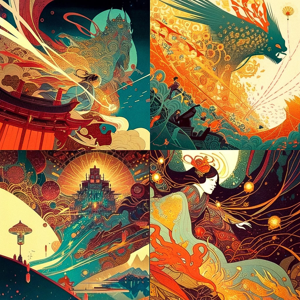 Victo Ngai Midjourney style | Andrei Kovalev's Midlibrary 2.0