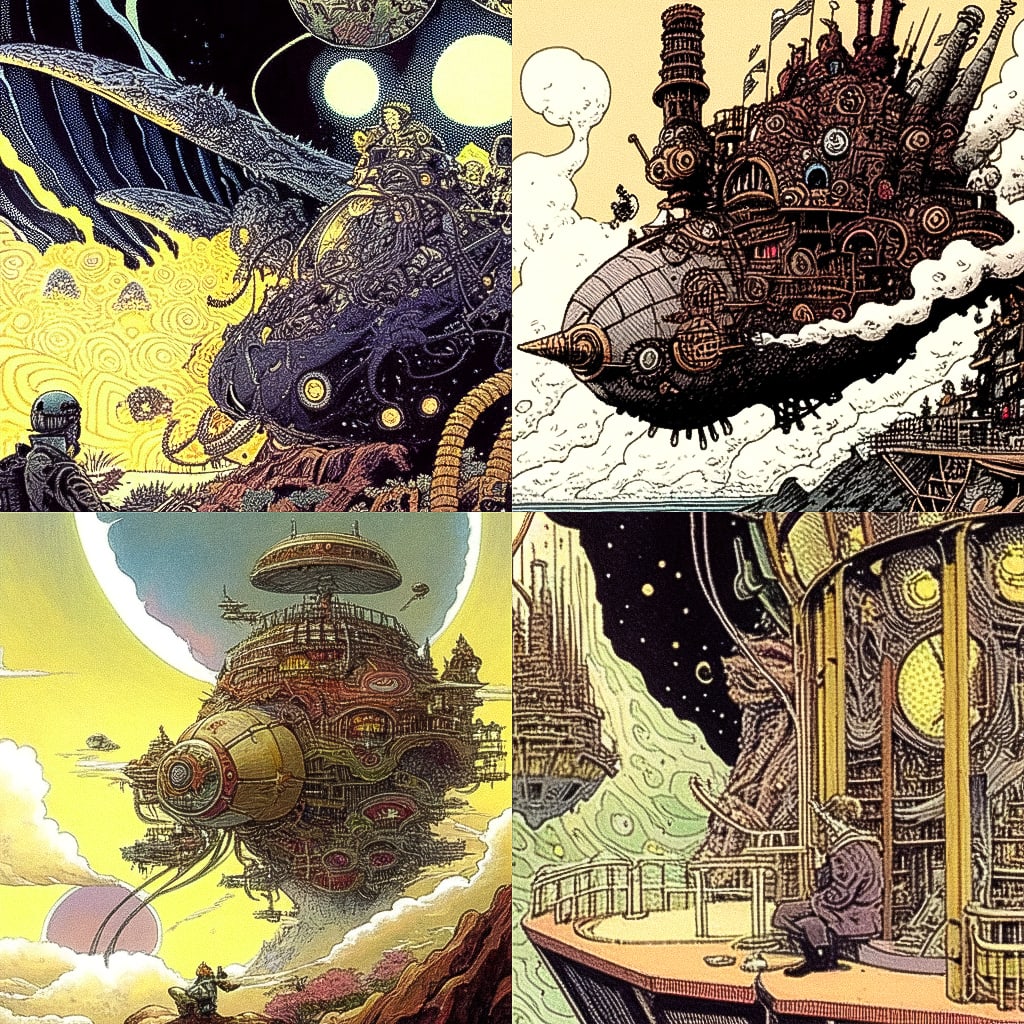 William Stout Midjourney style | Andrei Kovalev's Midlibrary 2.0