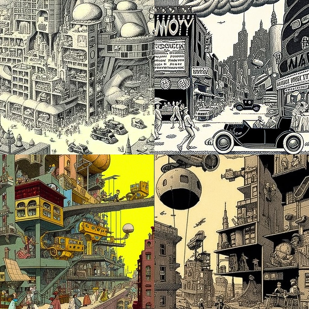 Winsor McCay Midjourney style | Andrei Kovalev's Midlibrary 2.0