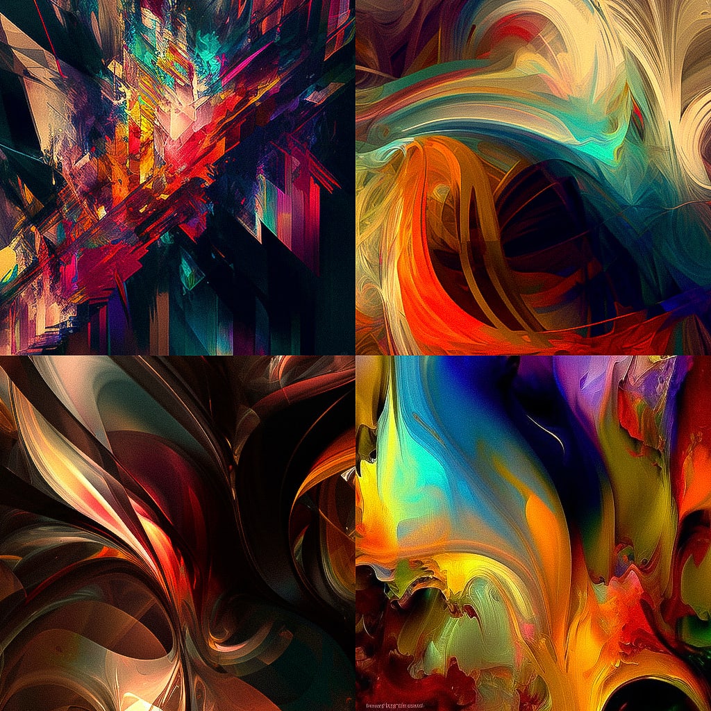 Abstract art Midjourney style | Andrei Kovalev's Midlibrary 2.0