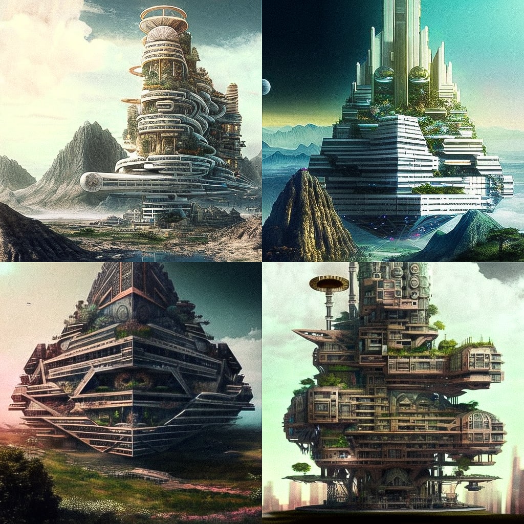 Arcology Midjourney style | Andrei Kovalev's Midlibrary 2.0