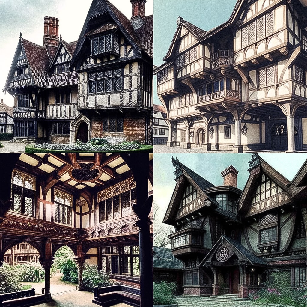 Jacobean architecture Midjourney style | Andrei Kovalev's Midlibrary 2.0