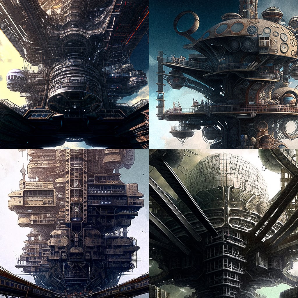 Megastructure Midjourney style | Andrei Kovalev's Midlibrary 2.0