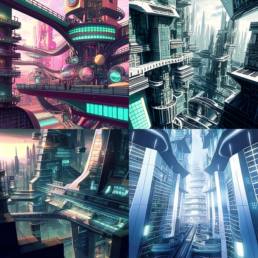Neofuturist architecture Midjourney style | Andrei Kovalev's Midlibrary 2.0