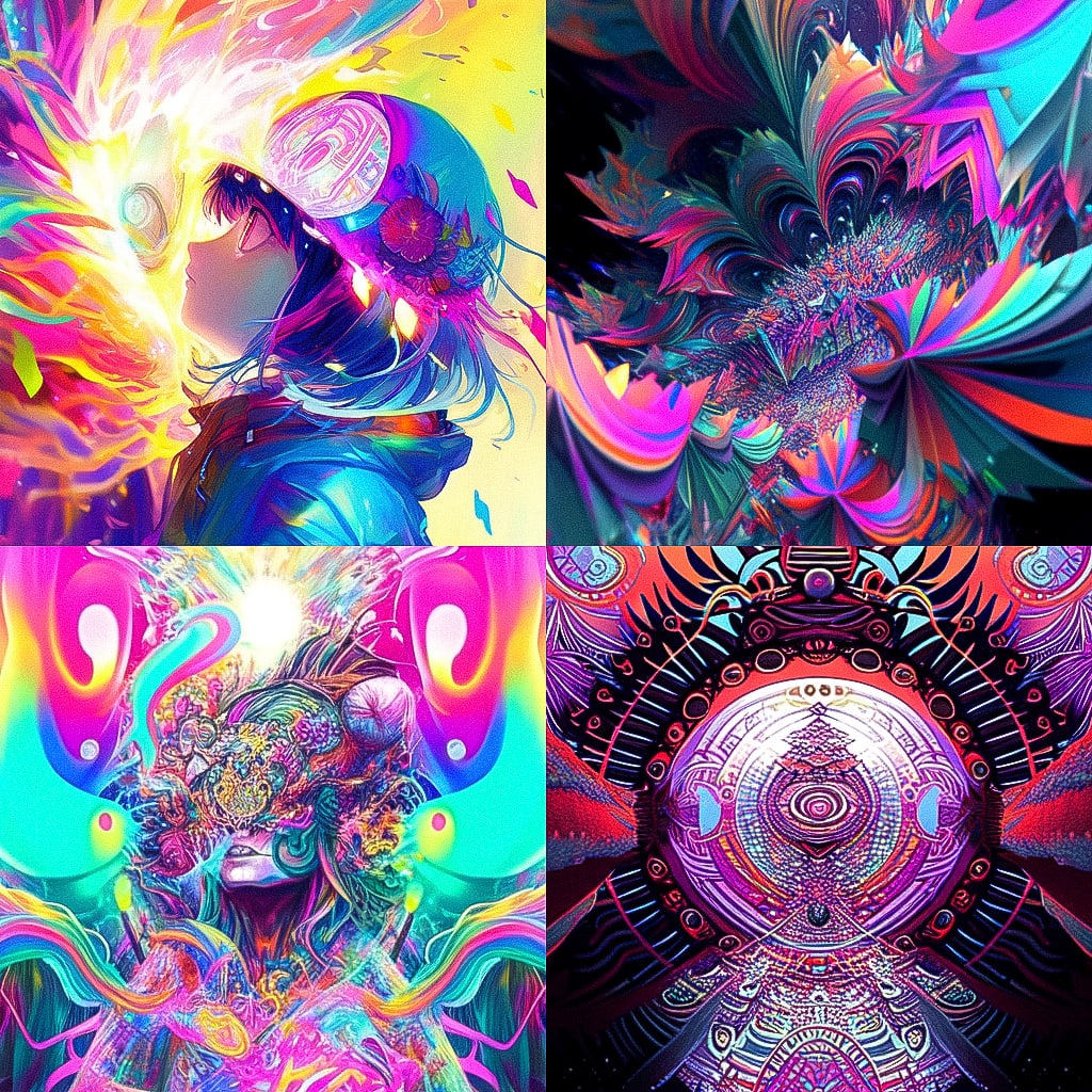 Midjourney AI Styles featuring Psychedelic colors | Andrei Kovalev's Midlibrary 2.0