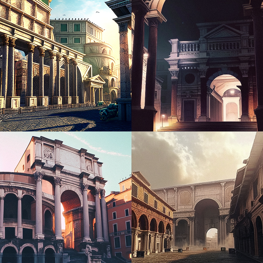 Roman architecture Midjourney style | Andrei Kovalev's Midlibrary 2.0