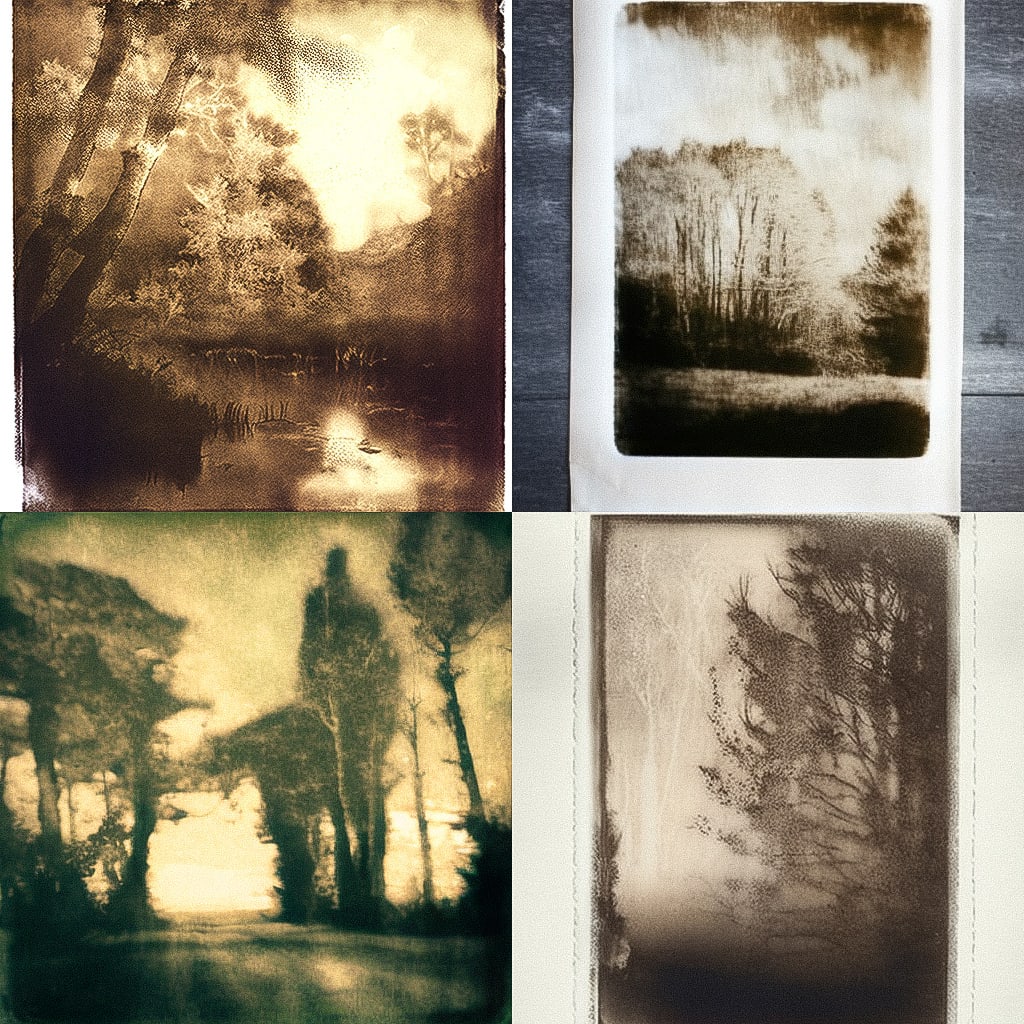 Anthotype print Midjourney style | Andrei Kovalev's Midlibrary 2.0