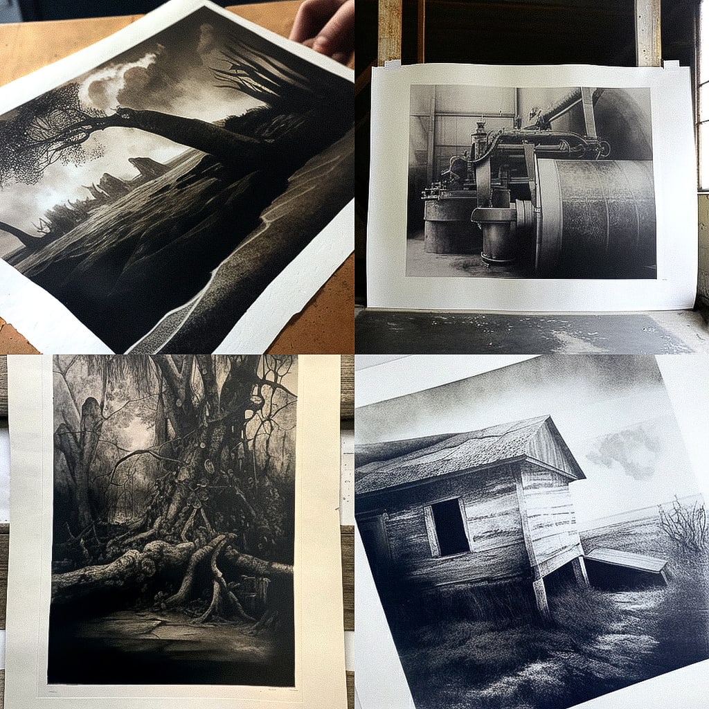 Collotype print Midjourney style | Andrei Kovalev's Midlibrary 2.0