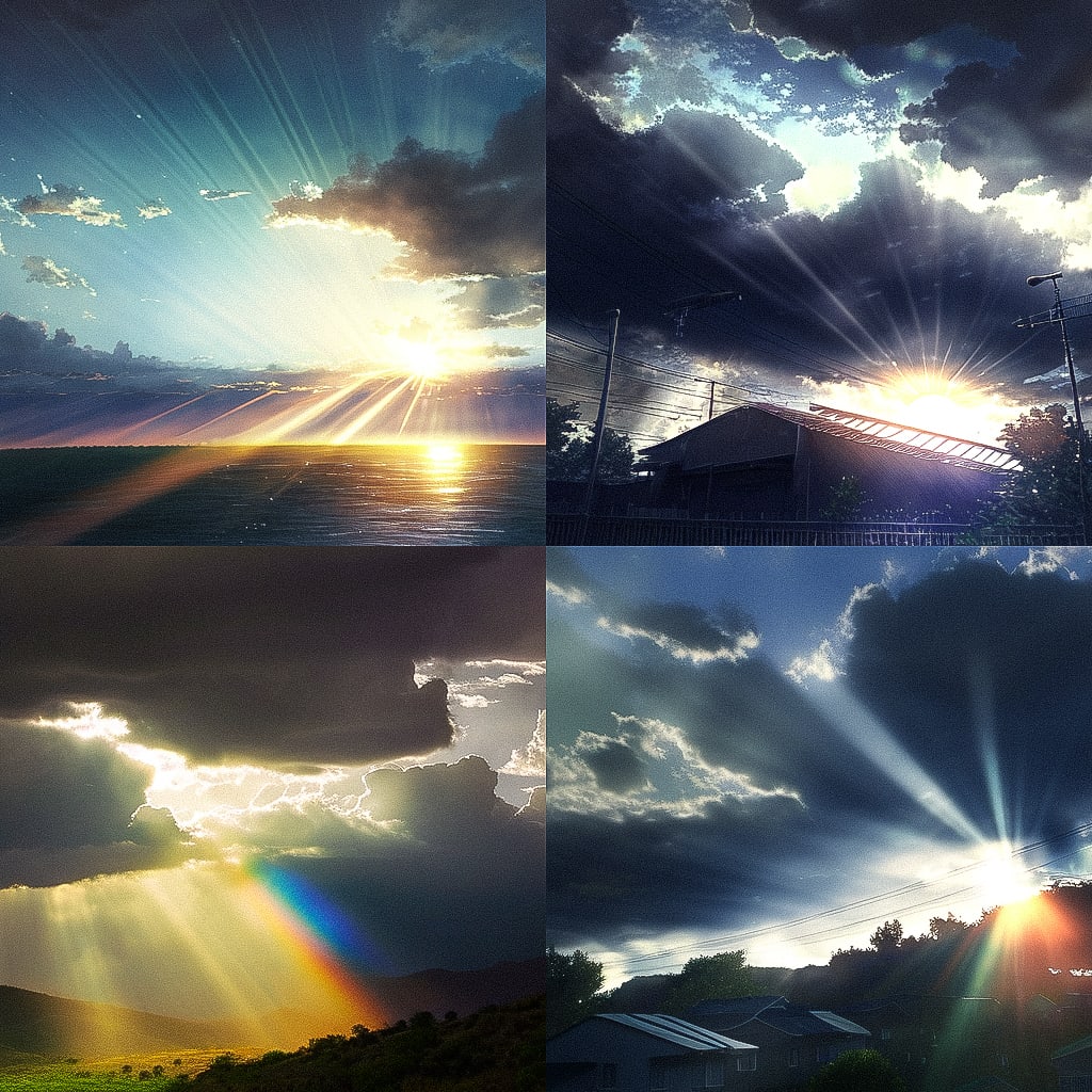 Crepuscular rays Midjourney style | Andrei Kovalev's Midlibrary 2.0