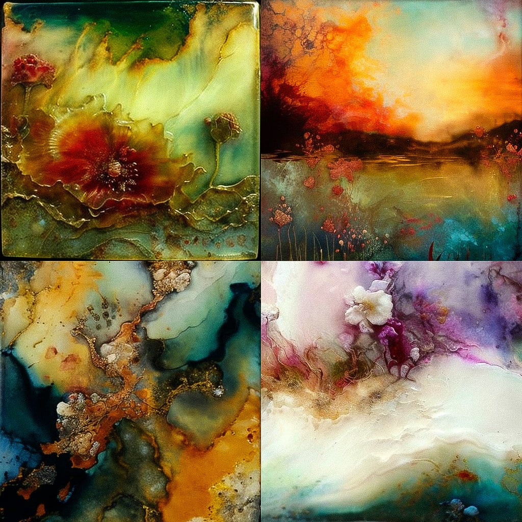 Encaustic paint Midjourney style | Andrei Kovalev's Midlibrary 2.0