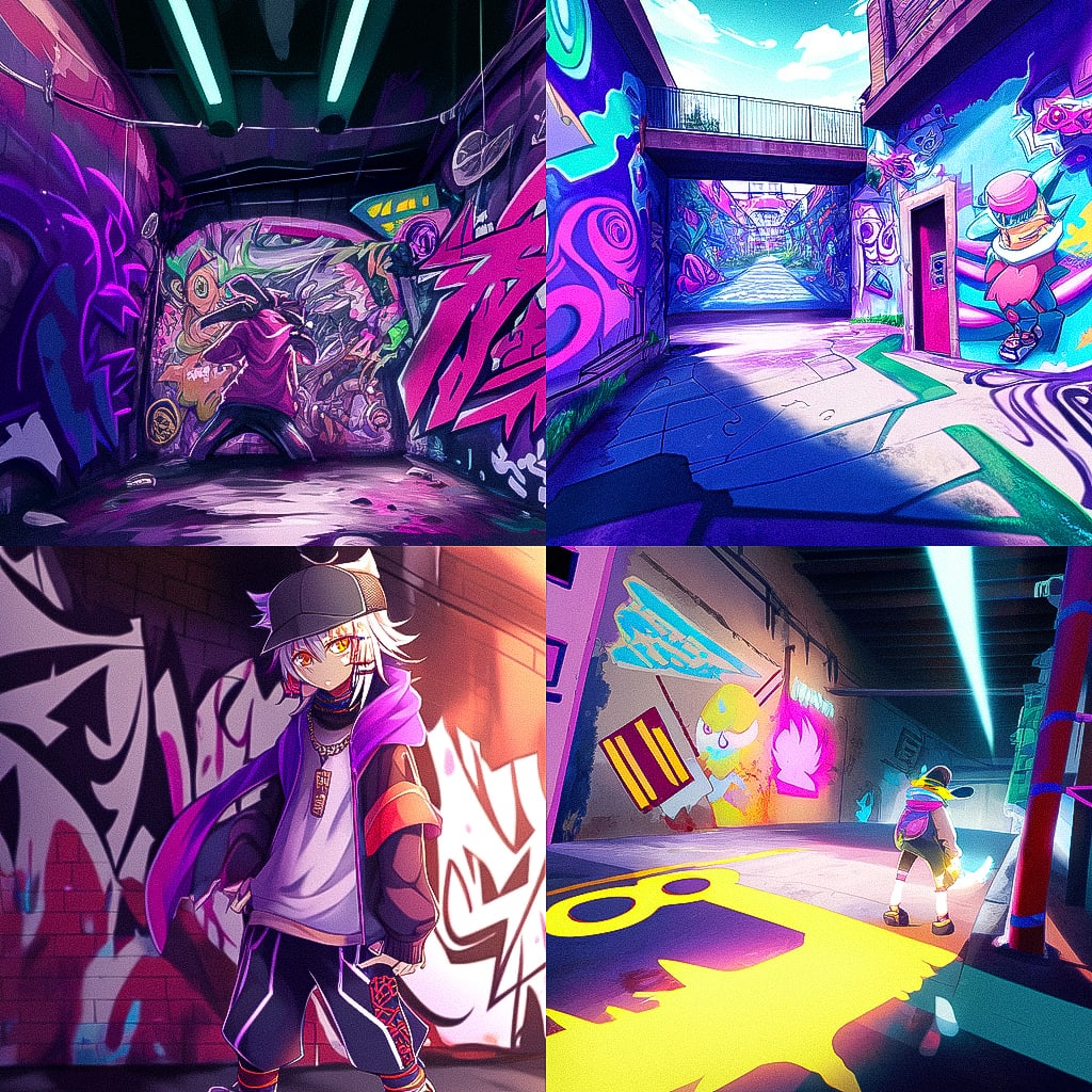 Graffiti Midjourney style | Andrei Kovalev's Midlibrary 2.0