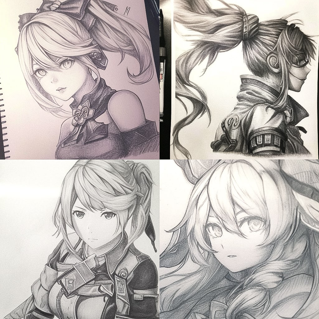 Graphite drawing Midjourney style | Andrei Kovalev's Midlibrary 2.0