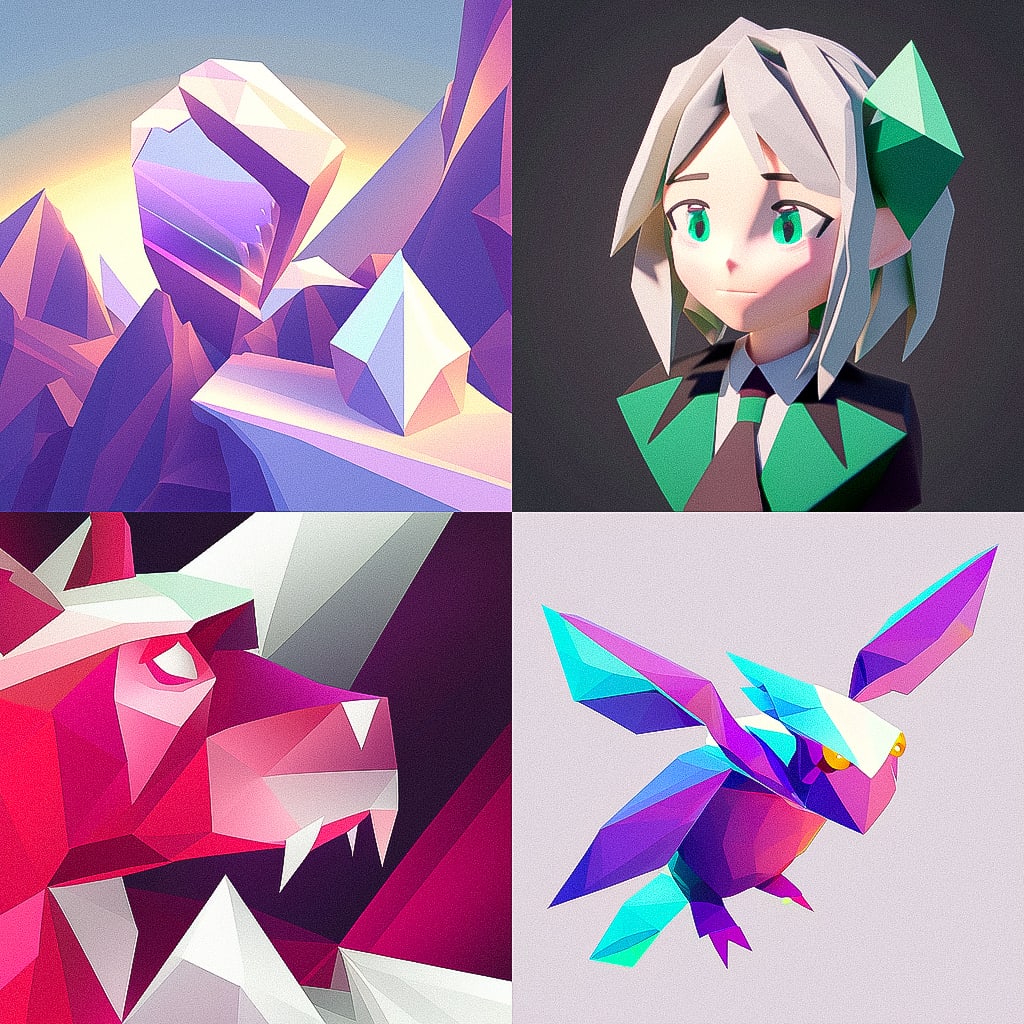 Low-poly Midjourney style | Andrei Kovalev's Midlibrary 2.0