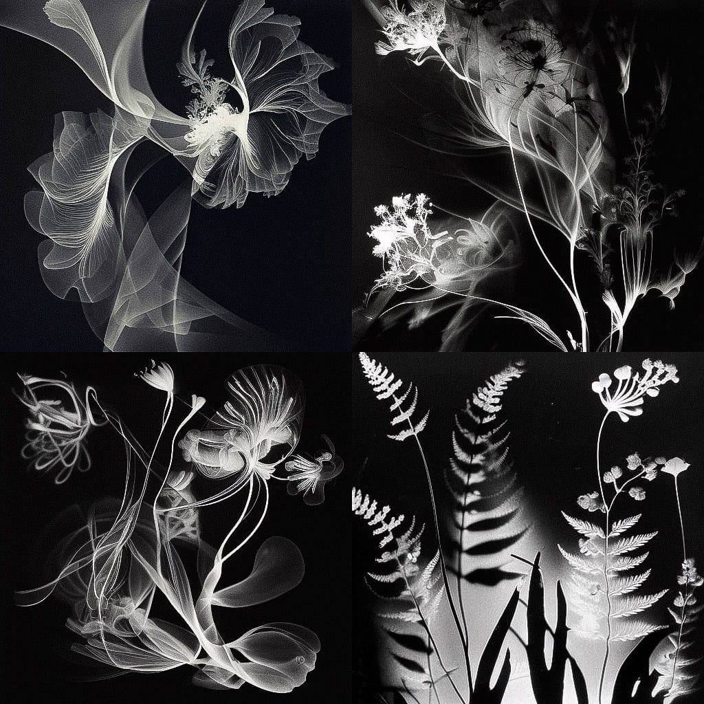 Photogram Midjourney style | Andrei Kovalev's Midlibrary 2.0