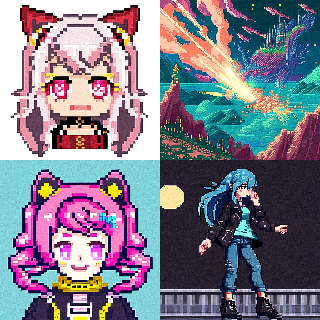 Pixel drawing Midjourney style | Andrei Kovalev's Midlibrary 2.0