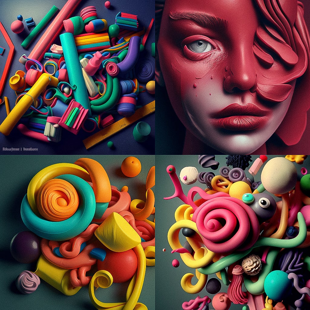Plasticine Midjourney style | Andrei Kovalev's Midlibrary 2.0