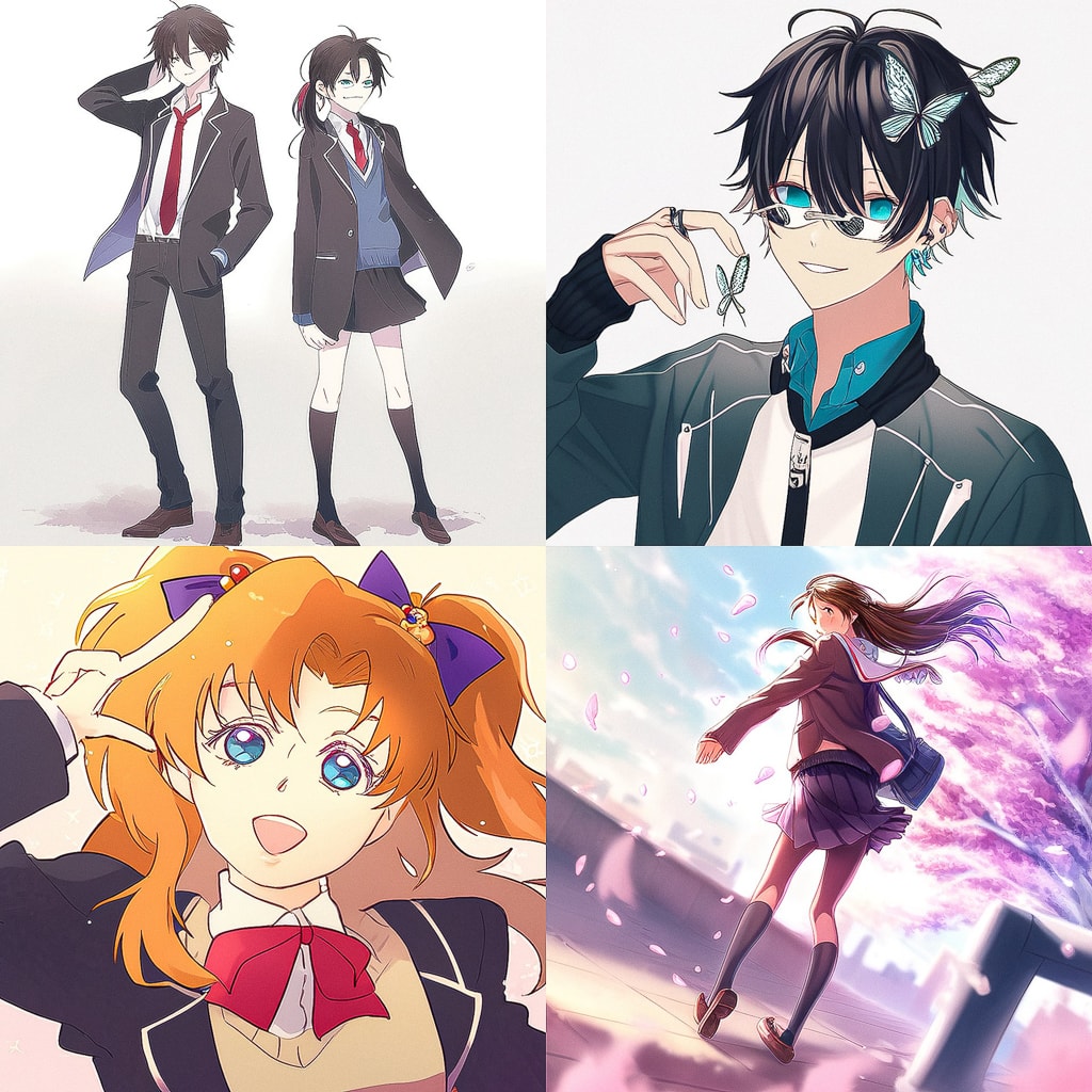 Gakuen anime style Midjourney style | Andrei Kovalev's Midlibrary 2.0